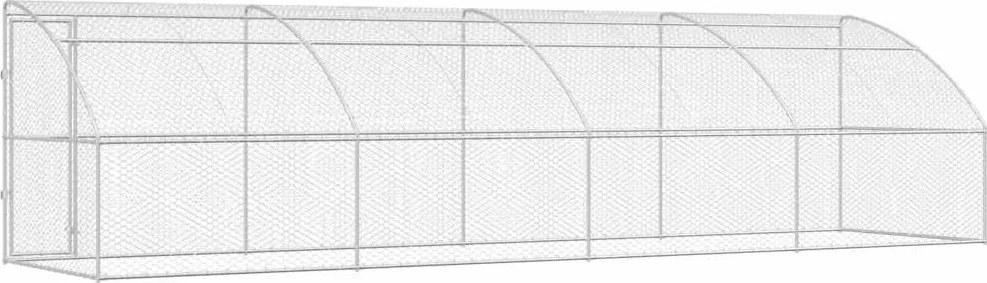 Psí kennel 4 ks Stříbrná 8 x 2 x 2 m Pozinkovaná ocel 3368338