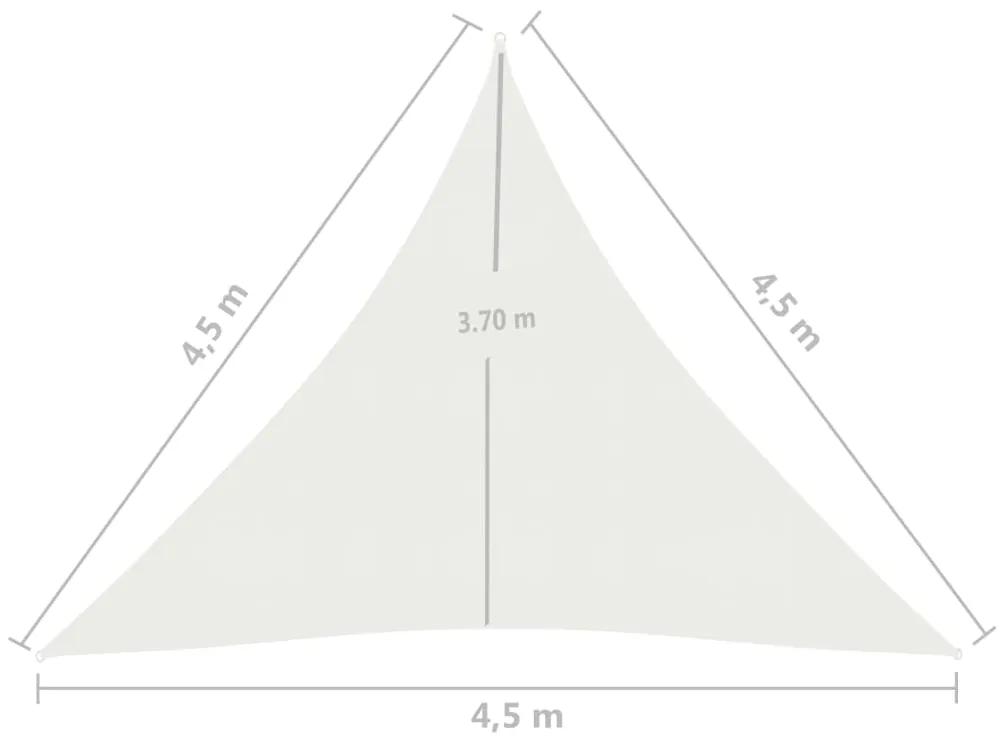 Stínící plachta 160 g/m² bílá 4,5 x 4,5 x 4,5 m HDPE
