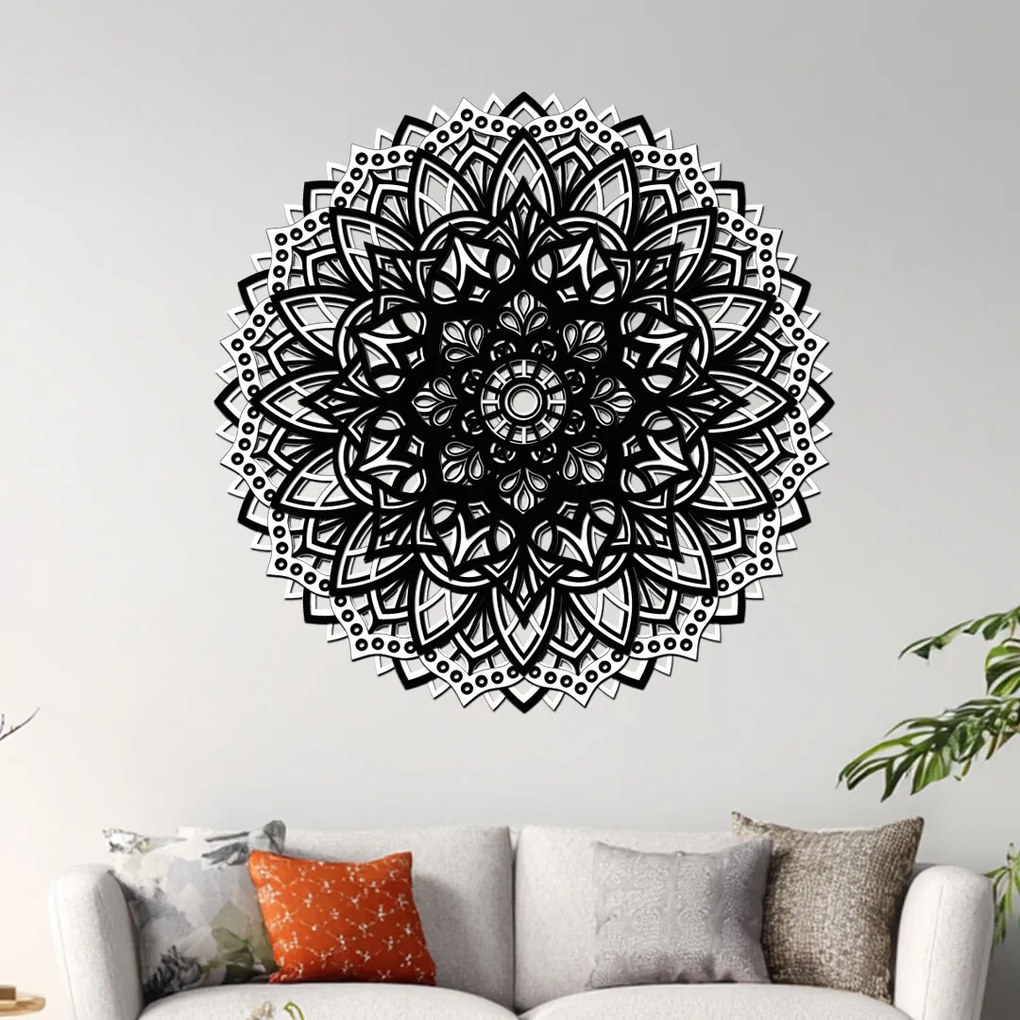dřevo života 4 vrstvá mandala KVETOUCÍ DUŠE Zvolte rozměr (cm): 40x40, Zvolte barvu dekoru: Javor-Ořech