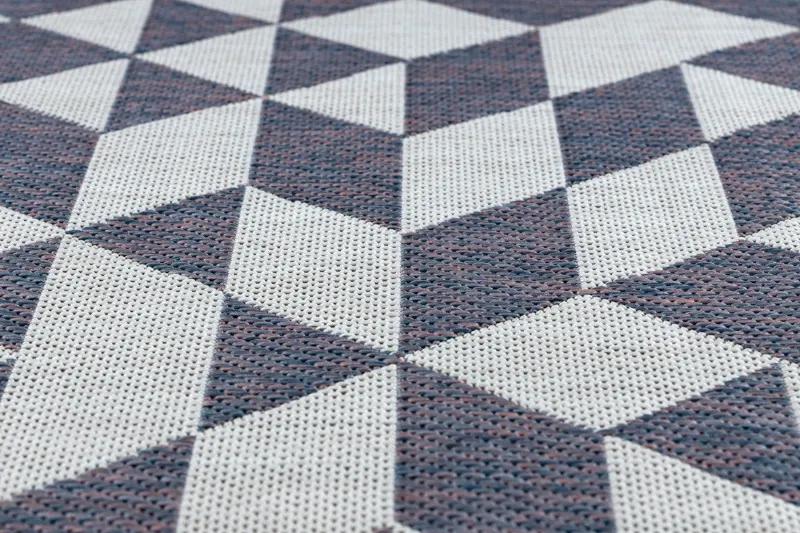 Dywany Łuszczów Kusový koberec Sion Sisal Triangles 22373 ecru/blue-pink ROZMĚR: 140x190