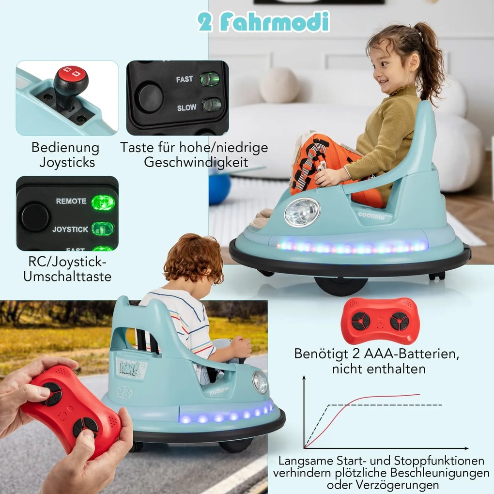 Costway Dětské elektrické nárazníkové autíčko 12 na V baterie