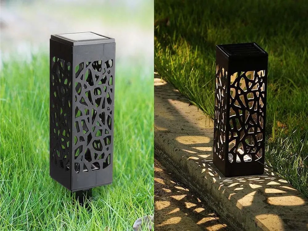 Verk Group Zahradní lampa solární dekorativní sada 4 kusů soumrakový senzor