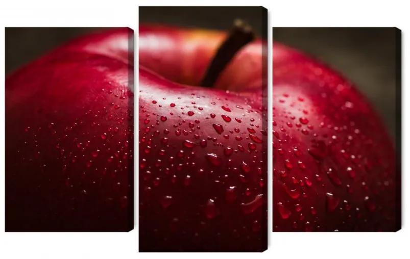 Vícedílný obraz Červené Jablko V Makro Měřítku Nedostatek Nedostatek Plátno Canvas 150x100
