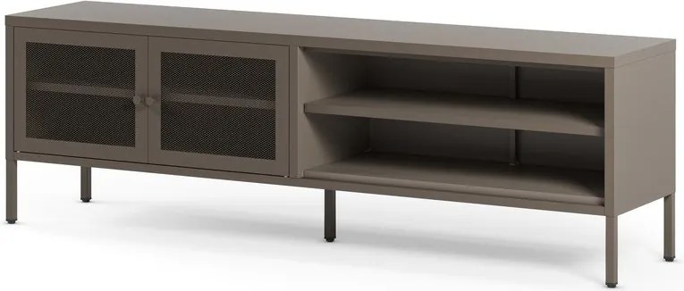 Šedý kovový TV stolek 160x50x35 cm Fayna – Marckeric