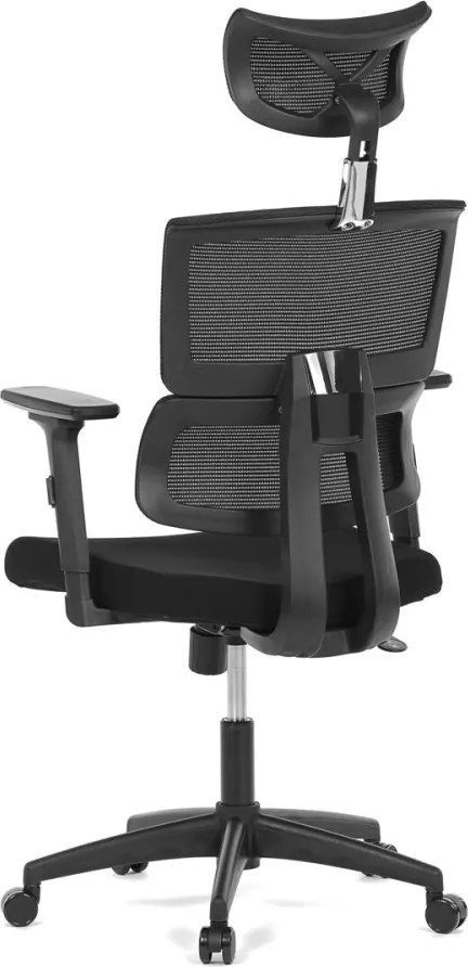 Kancelářská židle KA-B1025 BK, houpací mechanismus, černá síťovina (63 x 68) cm