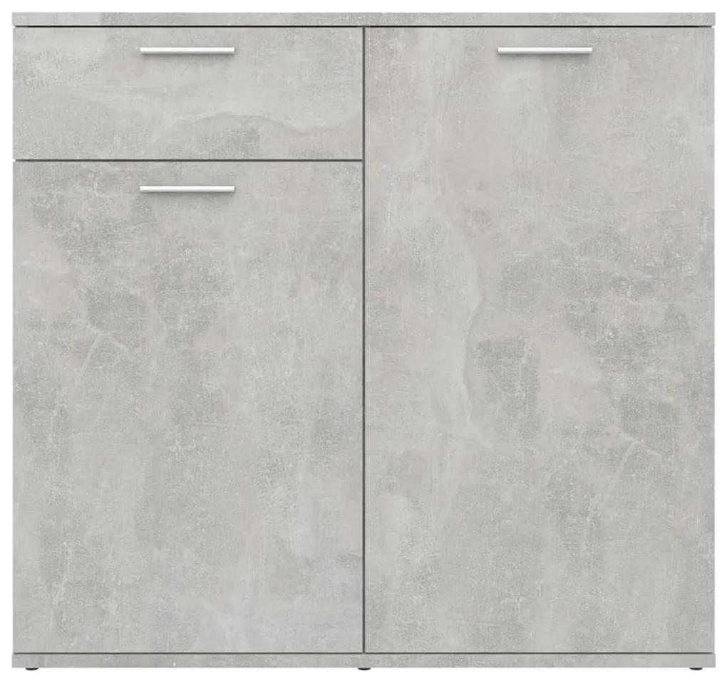 Příborník betonově šedý 80 x 36 x 75 cm dřevotříska - Default Title