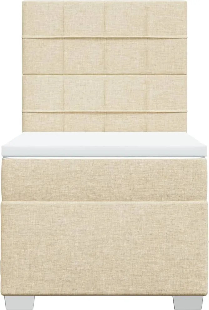 Box spring postel s matrací krémová 100 x 200 cm textil 3292704