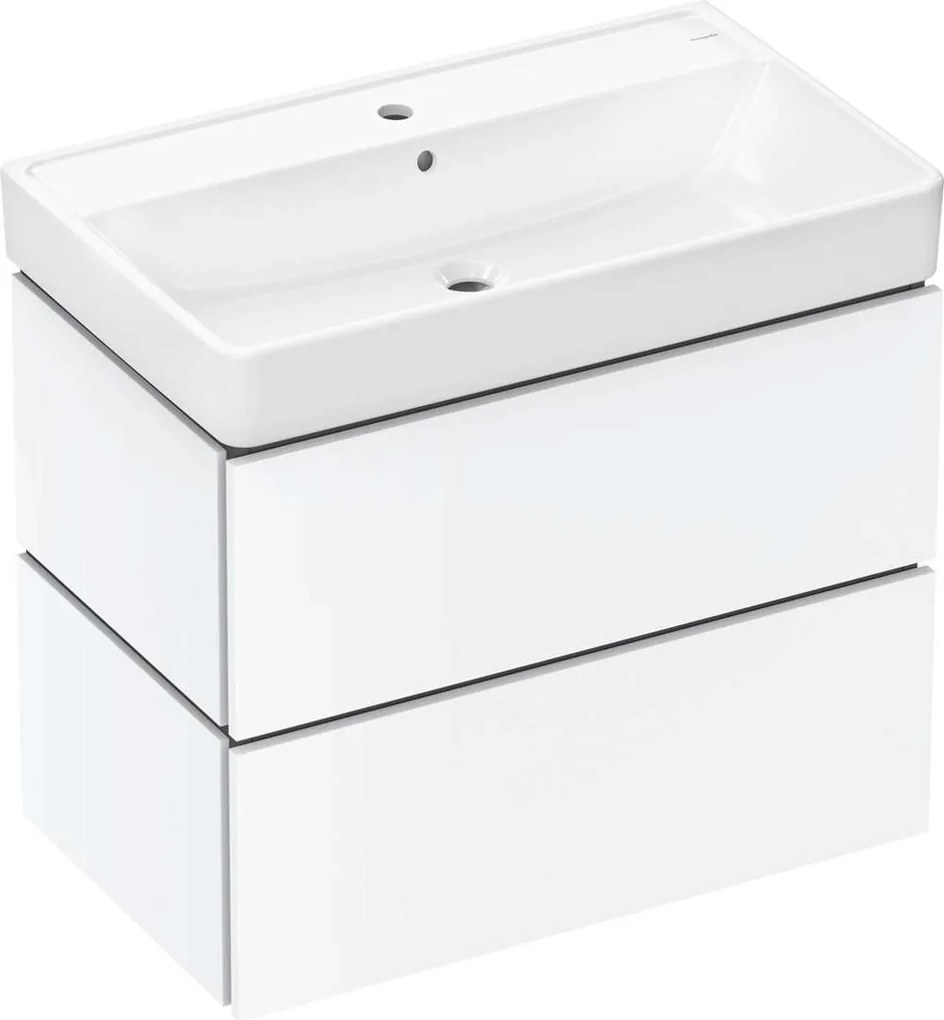 Hansgrohe Xilesa E - Skříňka s umyvadlem, 78x73x48 cm, 2 zásuvky, matná bílá 54397700