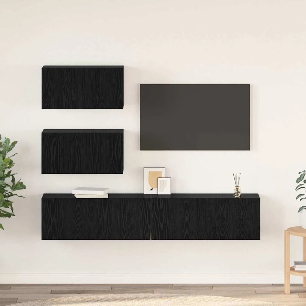 Sestava TV skříněk 4 ks Černý dub Kompozitní dřevo 3393394