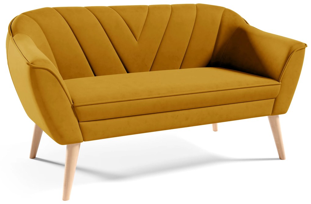 Eka Pohovka LOVA, 140 cm Látka Velutto: Antracit (Velutto 19), Výběr nohou: Černé