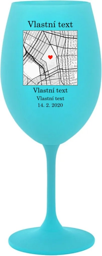 Personalizovaná sklenice s mapou