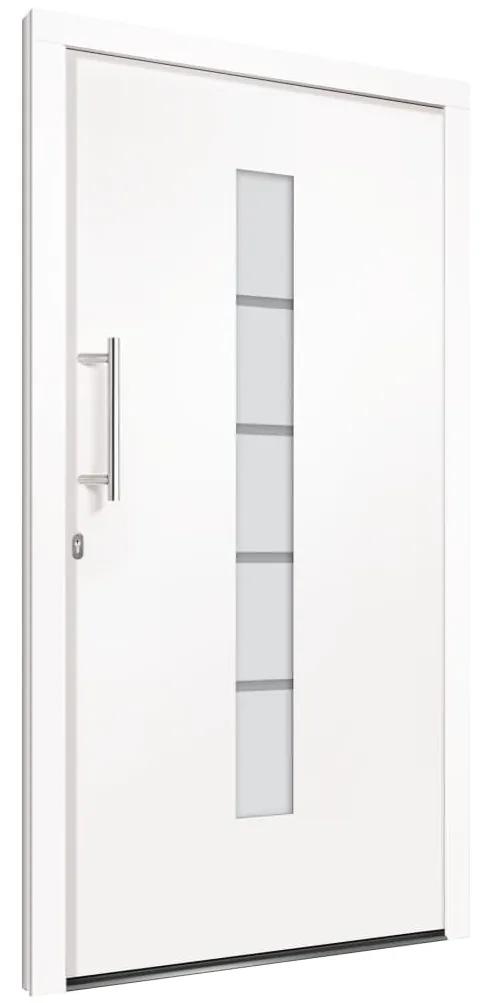 Vchodové dveře hliník a PVC bílé 110 x 210 cm