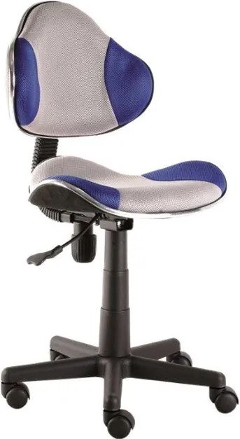 Dětská otočná židle Q-G2 - šedá/modrá
