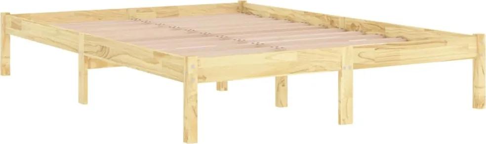 vidaXL Rám postele masivní dřevo 135 x 190 cm dvojlůžko [809992] Barva: Bílá