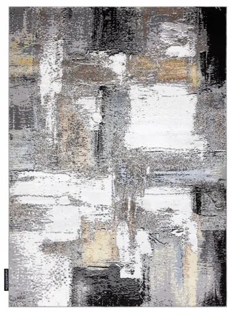 Moderní koberec DE LUXE 633 Abstrakce Strukturální krém / zlato velikost 240x340 cm | krásné koberce cz