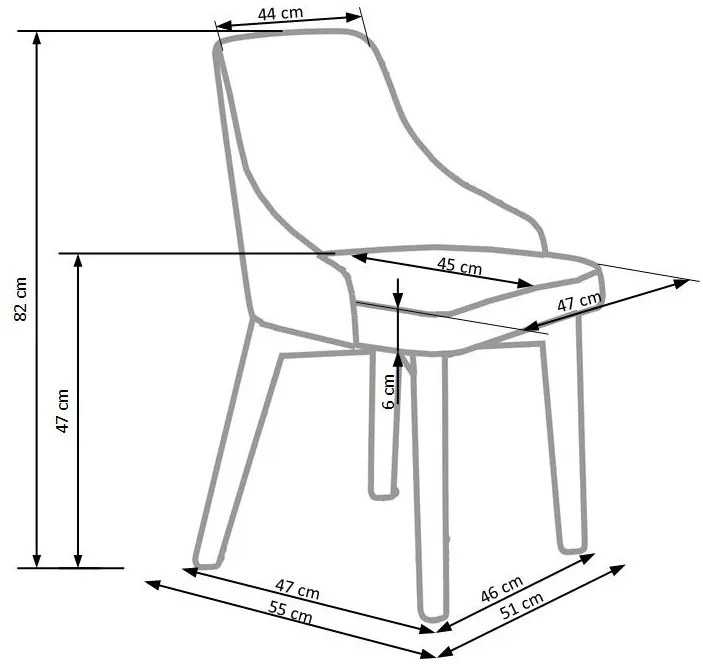 Jídelní židle TOLEDO, 51x82x55, inari 87