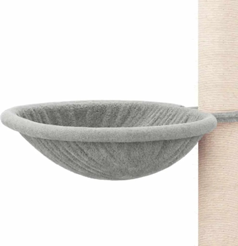 Škrabadlo pro kočky se sisalovými sloupky světle šedé 94,5 cm 171640
