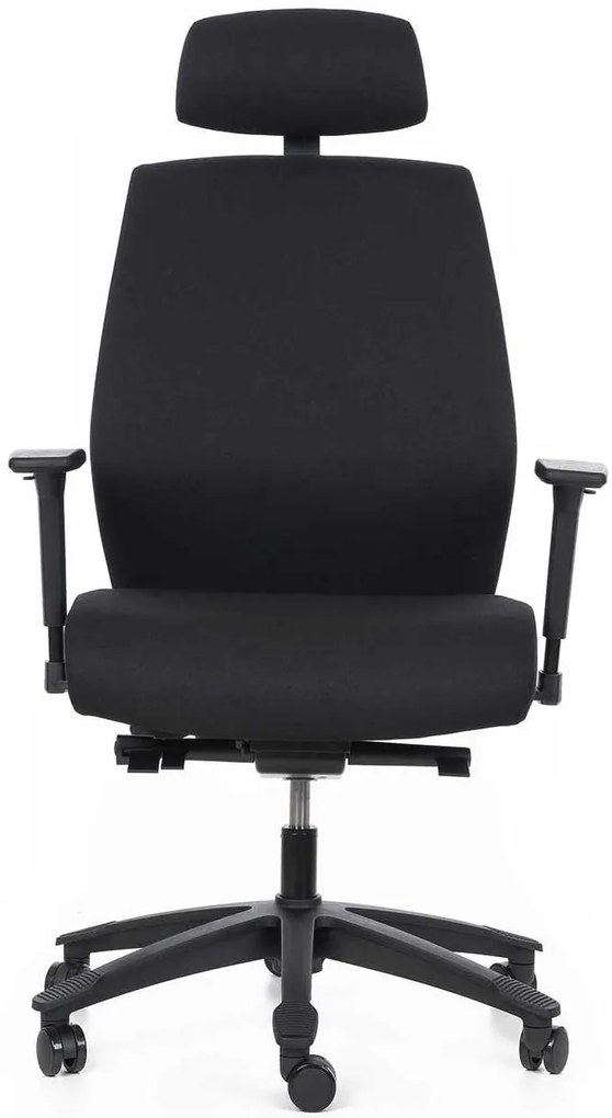 MERCURY Ergonomická kancelářská židle KASTOR - černá látka / nosnost 150 kg