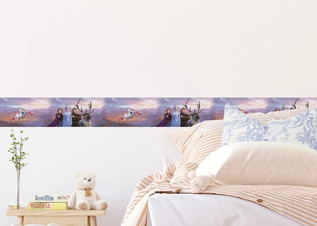 Dětská samolepící bordura na zeď Disney Ledové království | 5 m x 9.7 cm | DWBD8159
