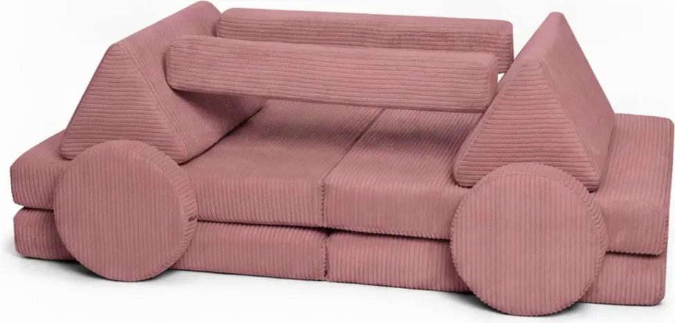 Velký multifunkční skládací bunkr z manšestru SOFA PURE Zvolte barvu: Šedá