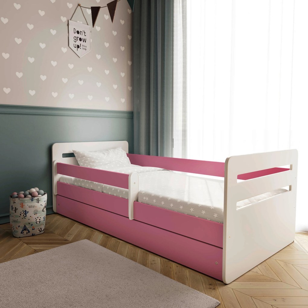 XXXLutz POSTEL PRO DĚTI A MLÁDEŽ 80/160 cm, bílá, pink MID.YOU - Dětské pokoje sestavy - 002142000312