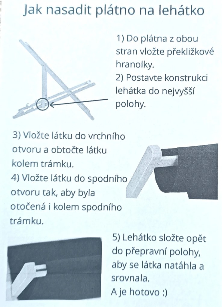 drevoaprouti.cz Zahradní lehátko s plátnem v barvě LAHVOVÁ ZELEŇ - vyměnitelné plátno