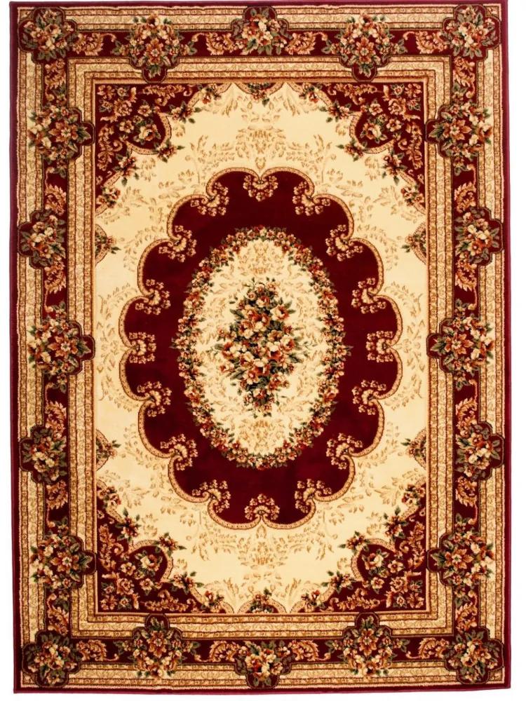 *Kusový koberec klasický vzor bordó 200x300cm