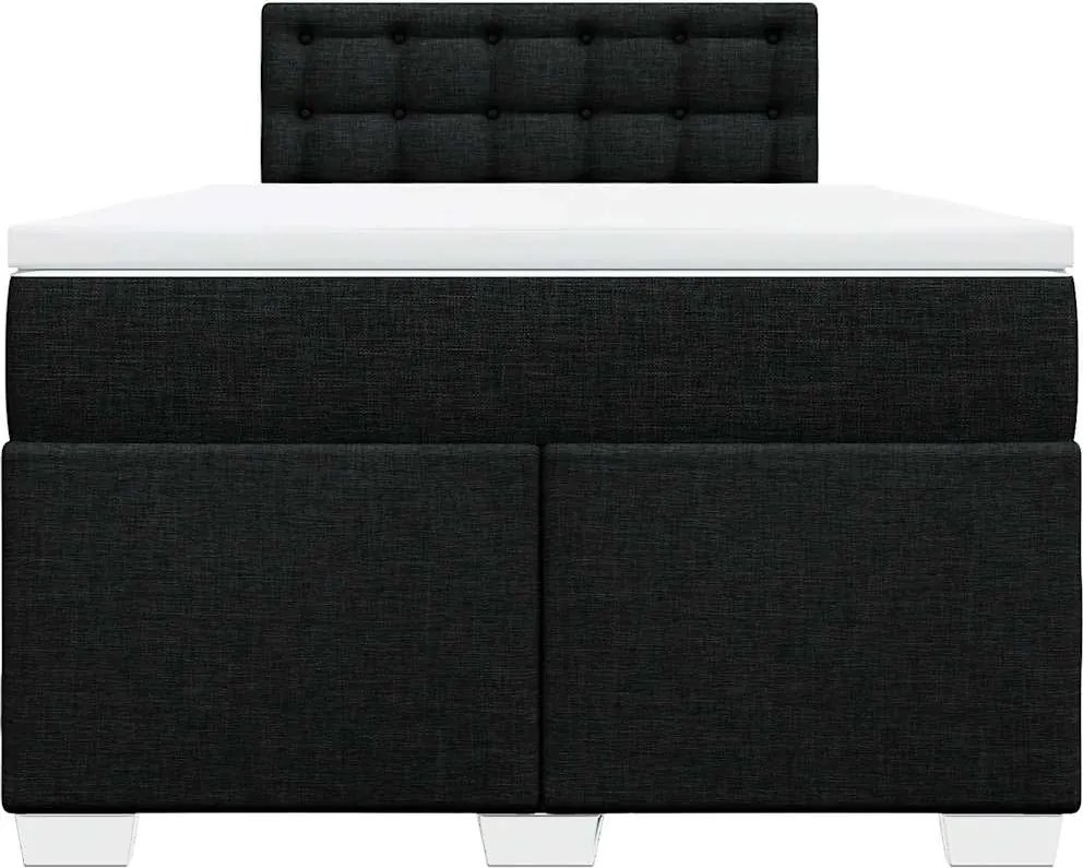 Box spring postel s matrací černá 120x190 cm textil 3288143