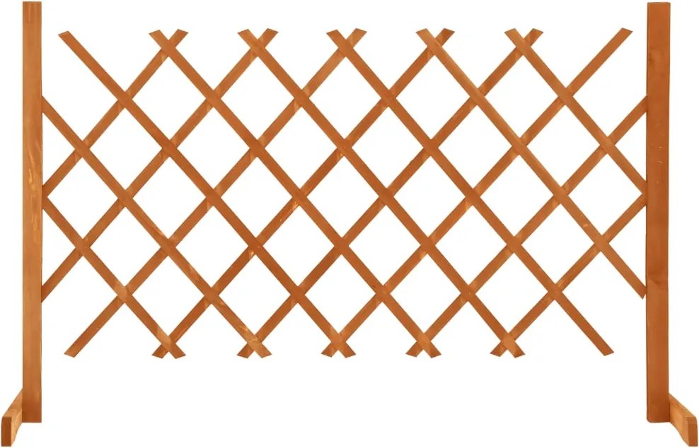 Zahradní trelážový plot oranžový 120 x 90 cm masivní jedle 314824