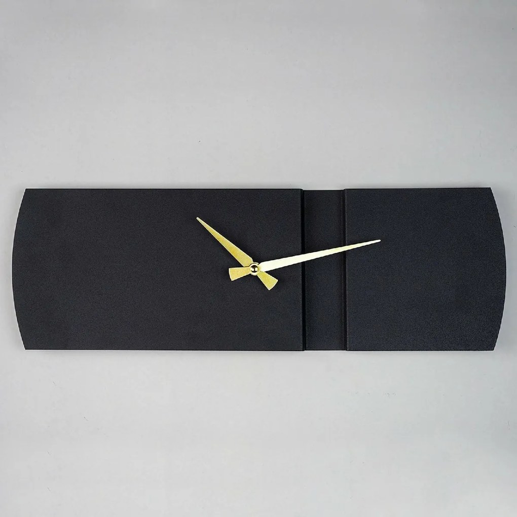 Nástěnné hodiny Origami APS097, Black, 16 x 49 cm