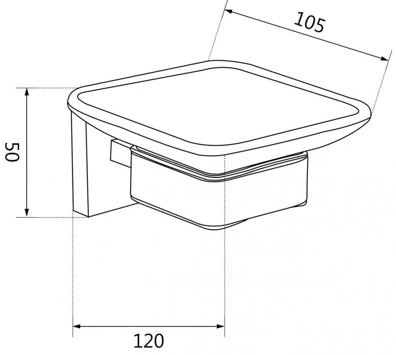 Mexen příslušenství, Vox držák na mýdlo, černá, 707039-70