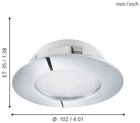 Eglo 95888- LED podhledové svítidlo PINEDA 1xLED/12W/230V
