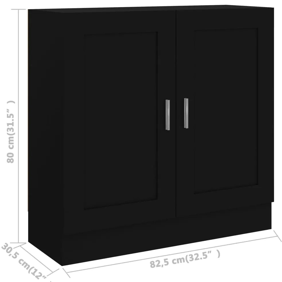 vidaXL Marketos Knihovna černá 82,5 x 30,5 x 80 cm kompozitní dřevo