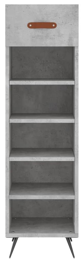 Botník betonově šedý 30 x 35 x 105 cm kompozitní dřevo