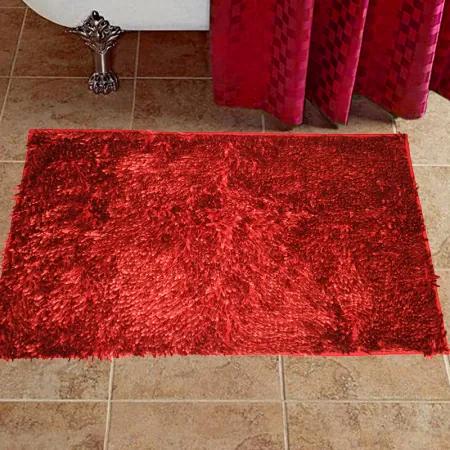 Koberce Breno Koupelnová předložka RASTA MICRO NEW - red, Červená, 70 x 140 cm