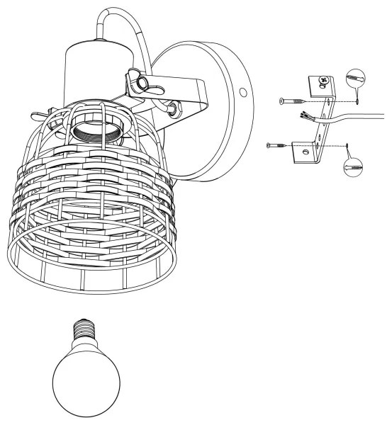 Eglo 43324 - Bodové svítidlo ANWICK 1xE27/40W/230V
