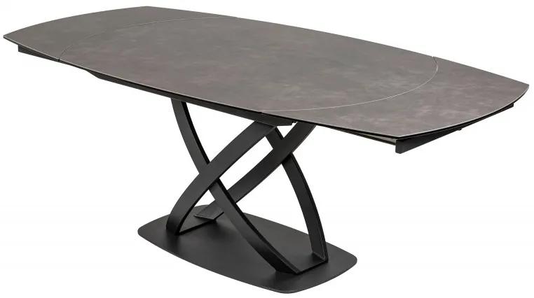 Noble Home Antracitový rozkládací jídelní stůl Inceptun 130-190 cm