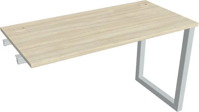 Hobis Kancelářský pracovní stůl k řetězení Hobis UEO 1200R, bílá RAL 9016, deskabuk
