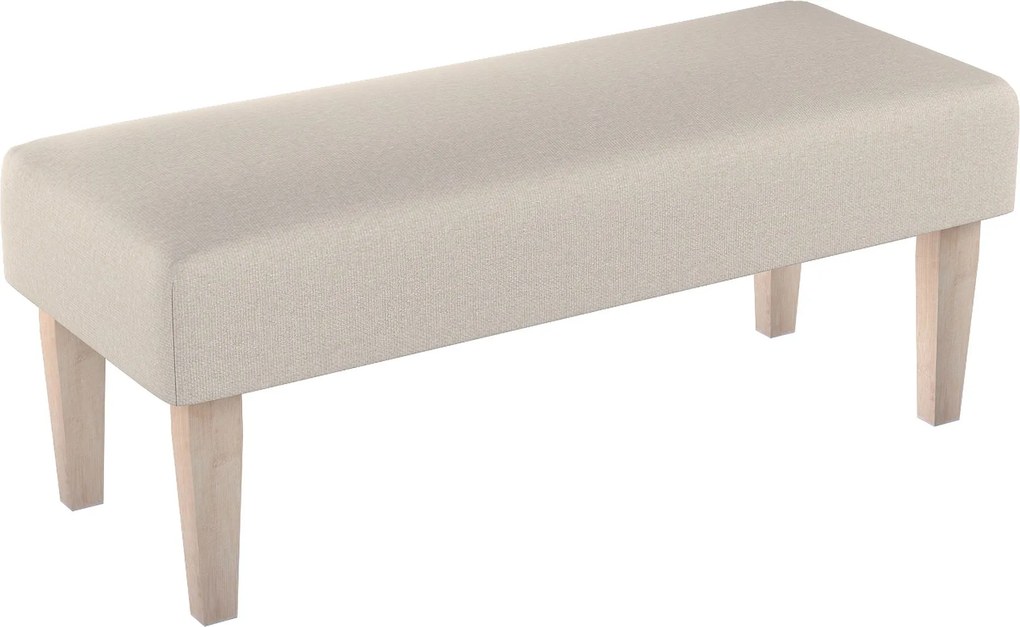 Dlouhá lavička 100x40cm barva šedá látka pletený vzor