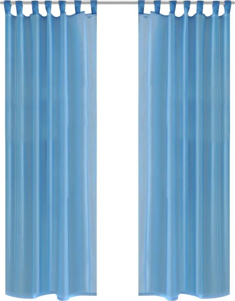 vidaXL Voálové závěsy, 2 ks, 140x175 cm, [130203] Barva: Královská modř