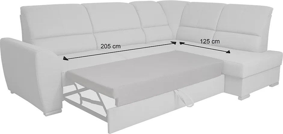 Sedací souprava ERWIN | 270x186 cm | pravá | s funkcí RELAX | rozkládací s úložným prostorem | VÝBĚR TKANIN