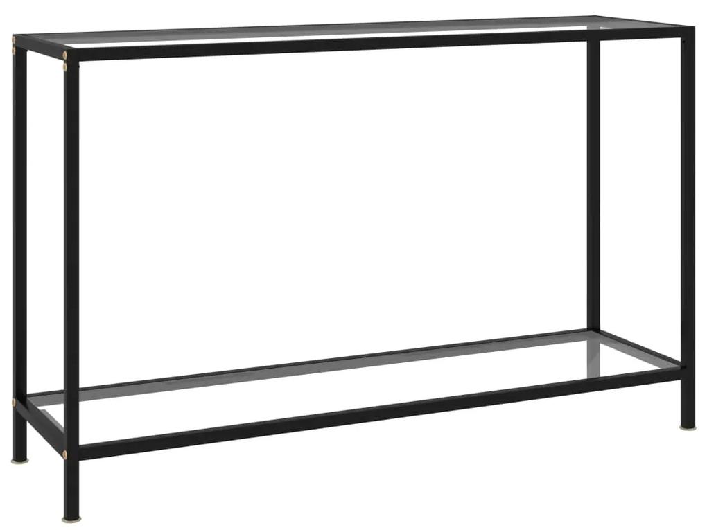 322839 vidaXL Konzolový stolek průhledný 120 x 35 x 75 cm tvrzené sklo