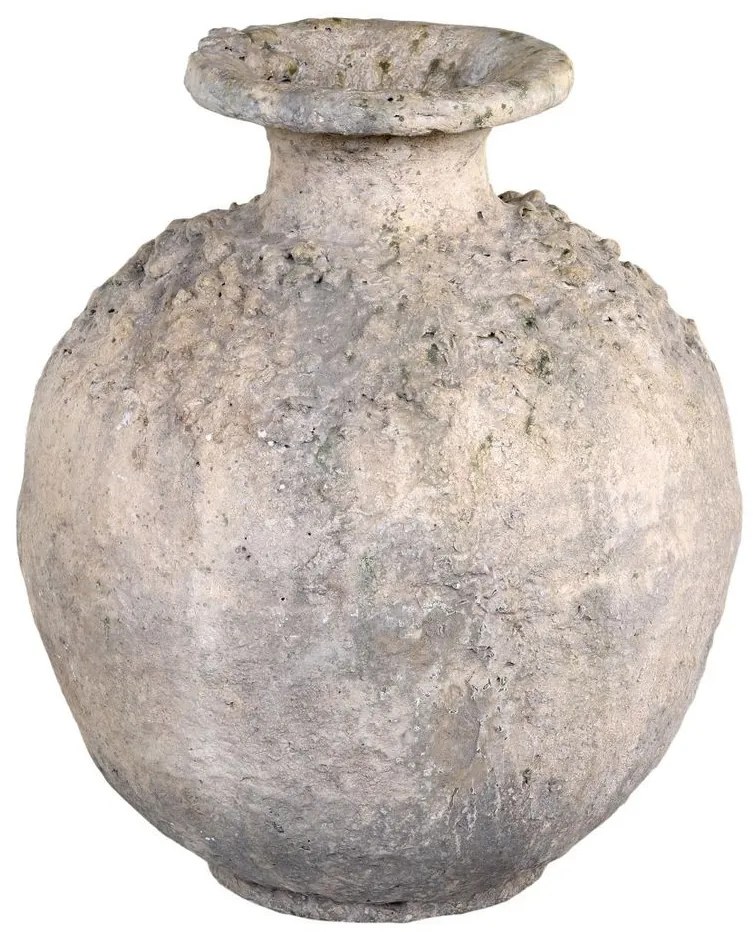 Šedo-béžová antik dekorační váza Grimaud M - Ø 32*39 cm