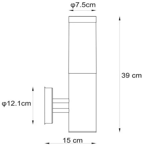 Lucide 14863/01/12 - Venkovní nástěnné svítidlo KIBO 1xE27/20W/230V IP44
