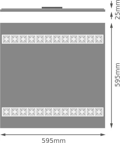 LED panel LEDVANCE Louver 600x600mm 27,5W/4000K UGR<16 bílý