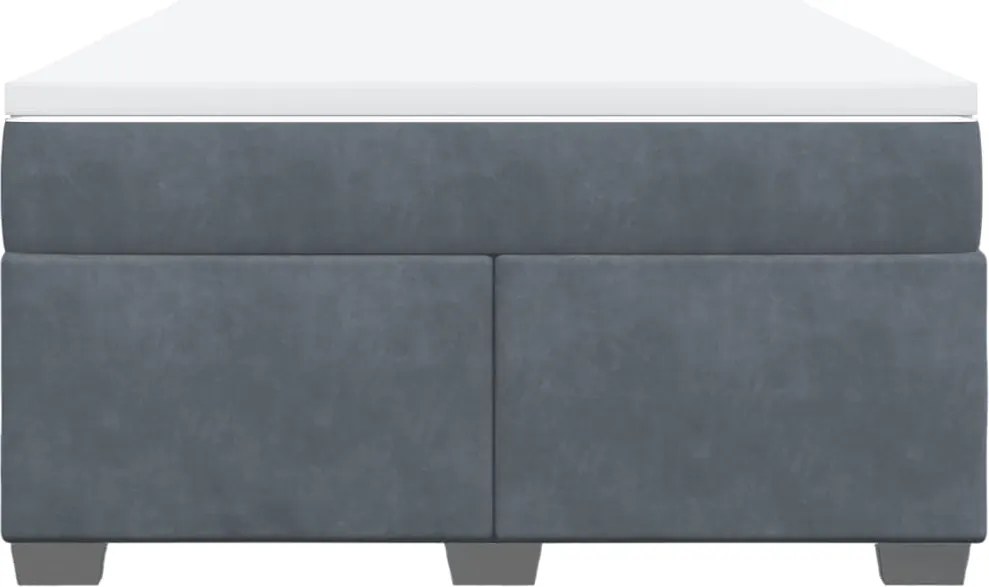 Box spring postel s matrací tmavě šedý 140 x 190 cm samet 3285282
