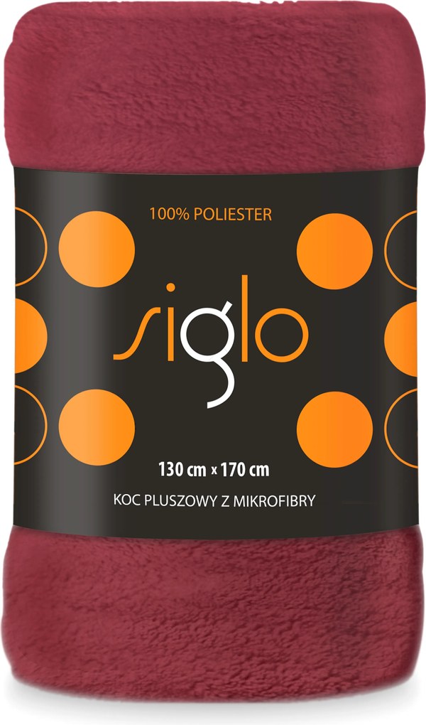 Přehoz z mikrovlákna 220x200 Siglo maroon Faro