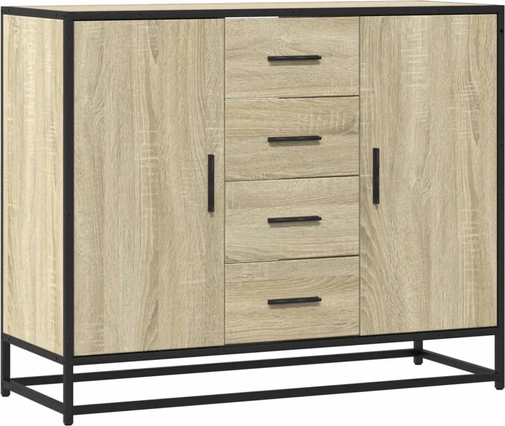 Příborník dub sonoma 92 x 35 x 76 cm kompozitní dřevo 3300826