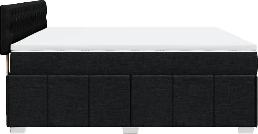 Box spring postel s matrací černá 180x200 cm textil 3287156
