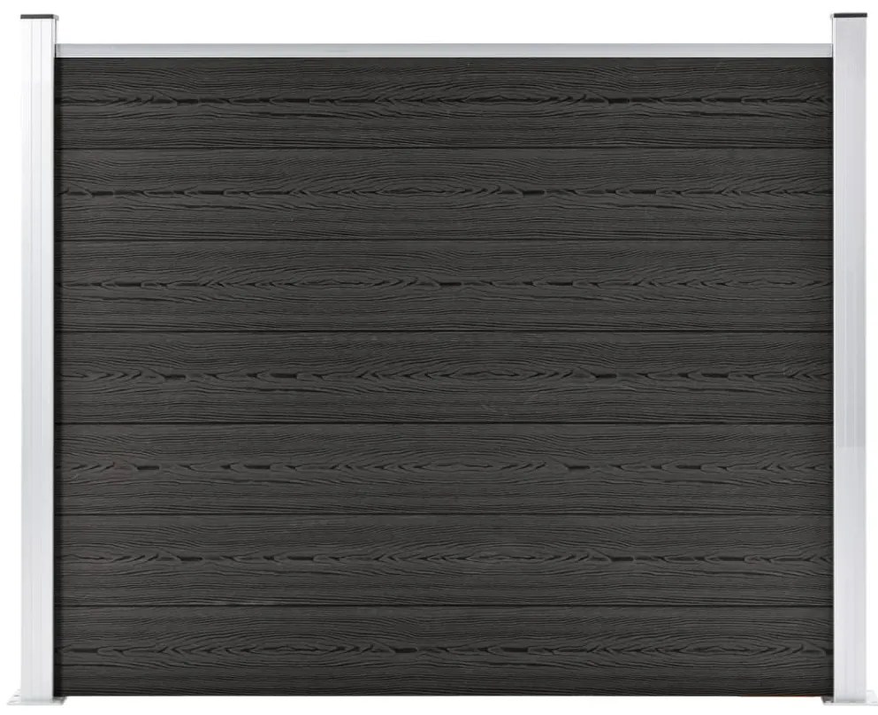 Plotový dílec WPC 180 x 146 cm šedý 148982